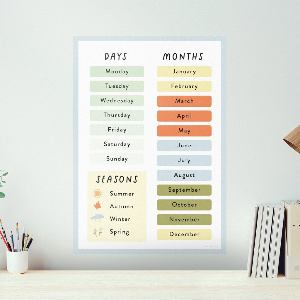Days Months & Seasons Wall Decal – Arlo & Co
