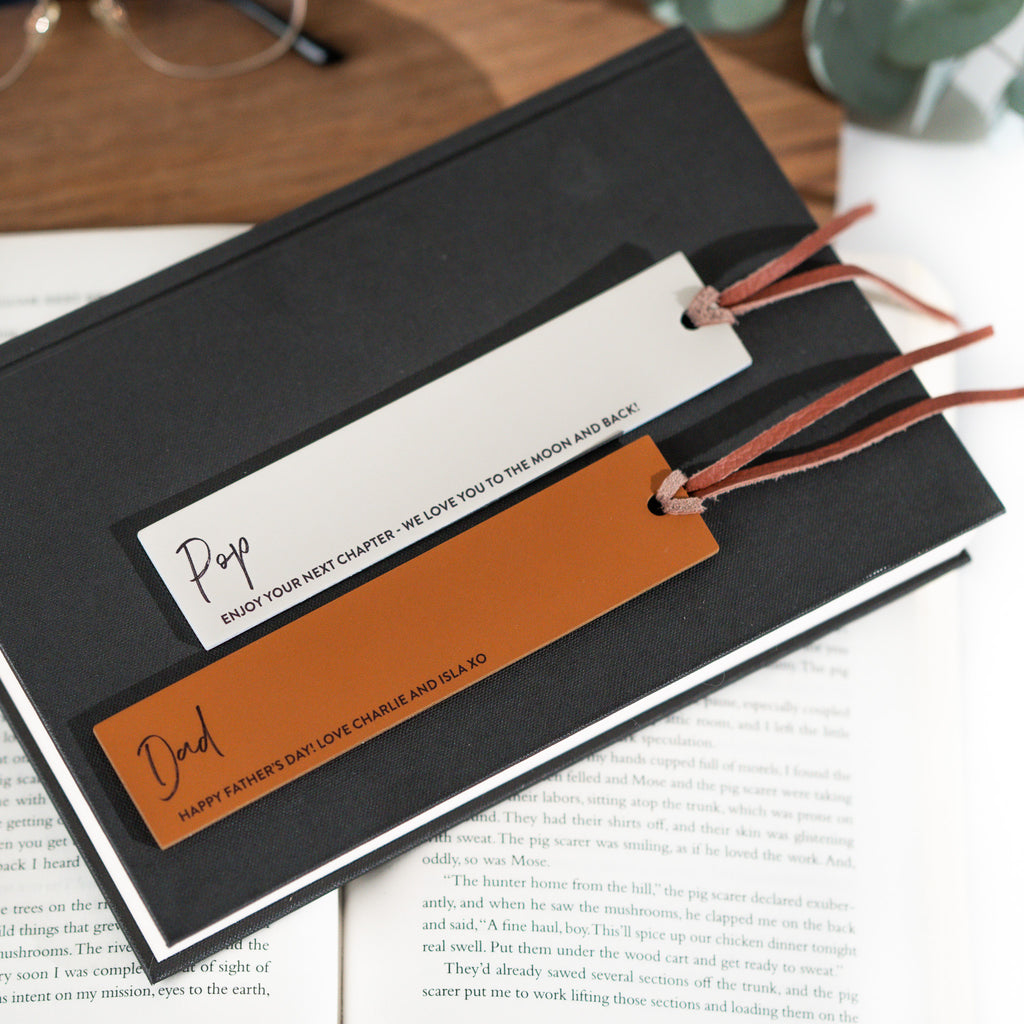 Personalised Leather Bookmark - Add Special Name or Words – Arlo & Co