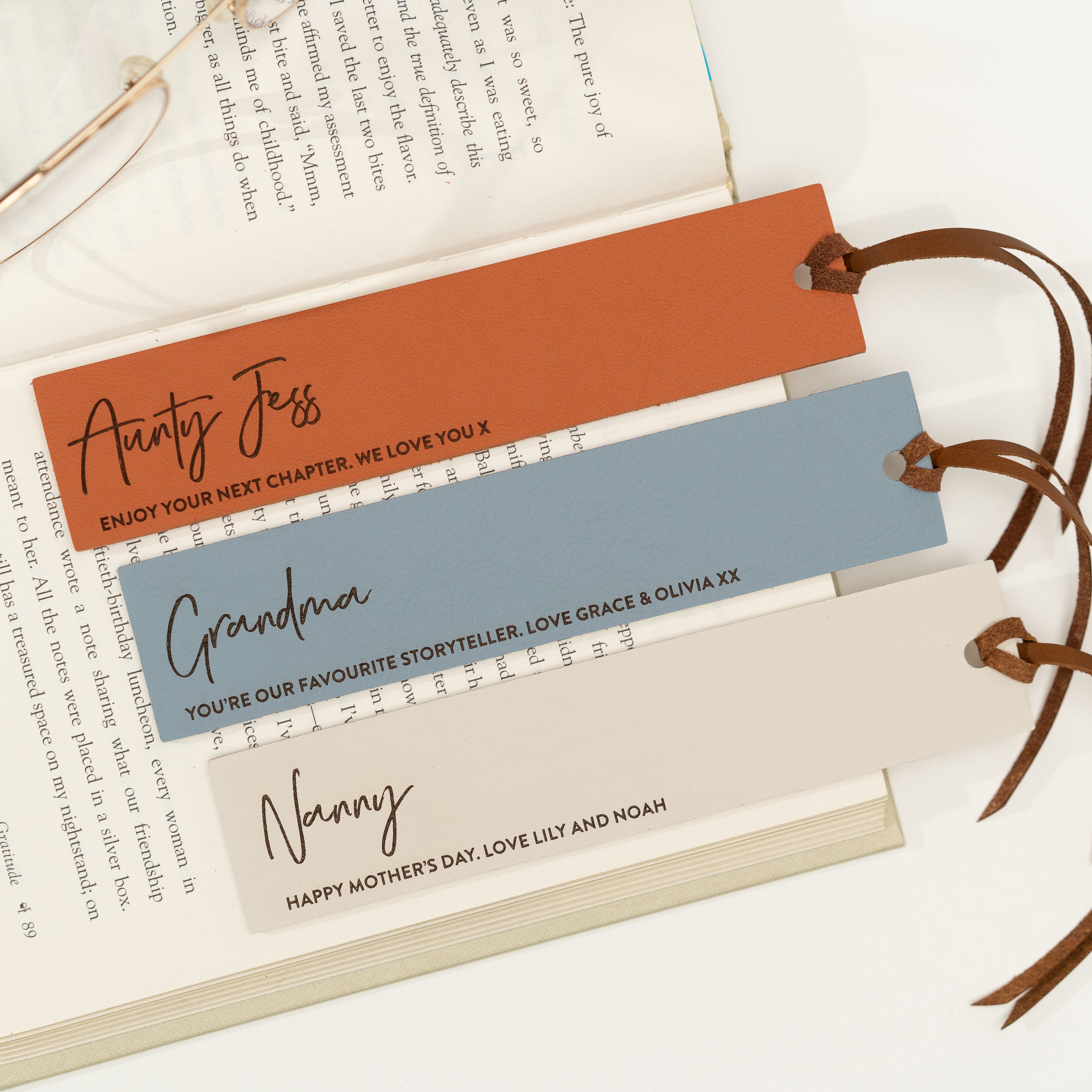Personalised Leather Bookmark | Arlo & Co