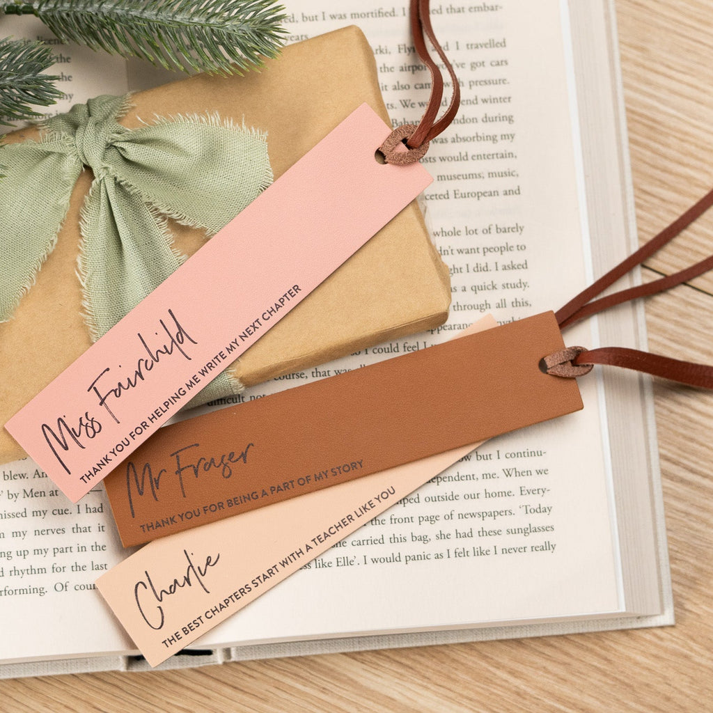Personalised Leather Bookmark - Add Special Name or Words – Arlo & Co
