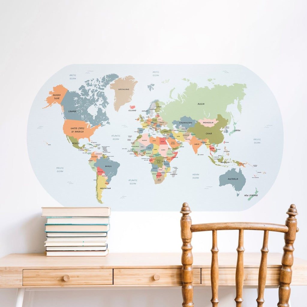 World Map Removable Decal – Arlo & Co