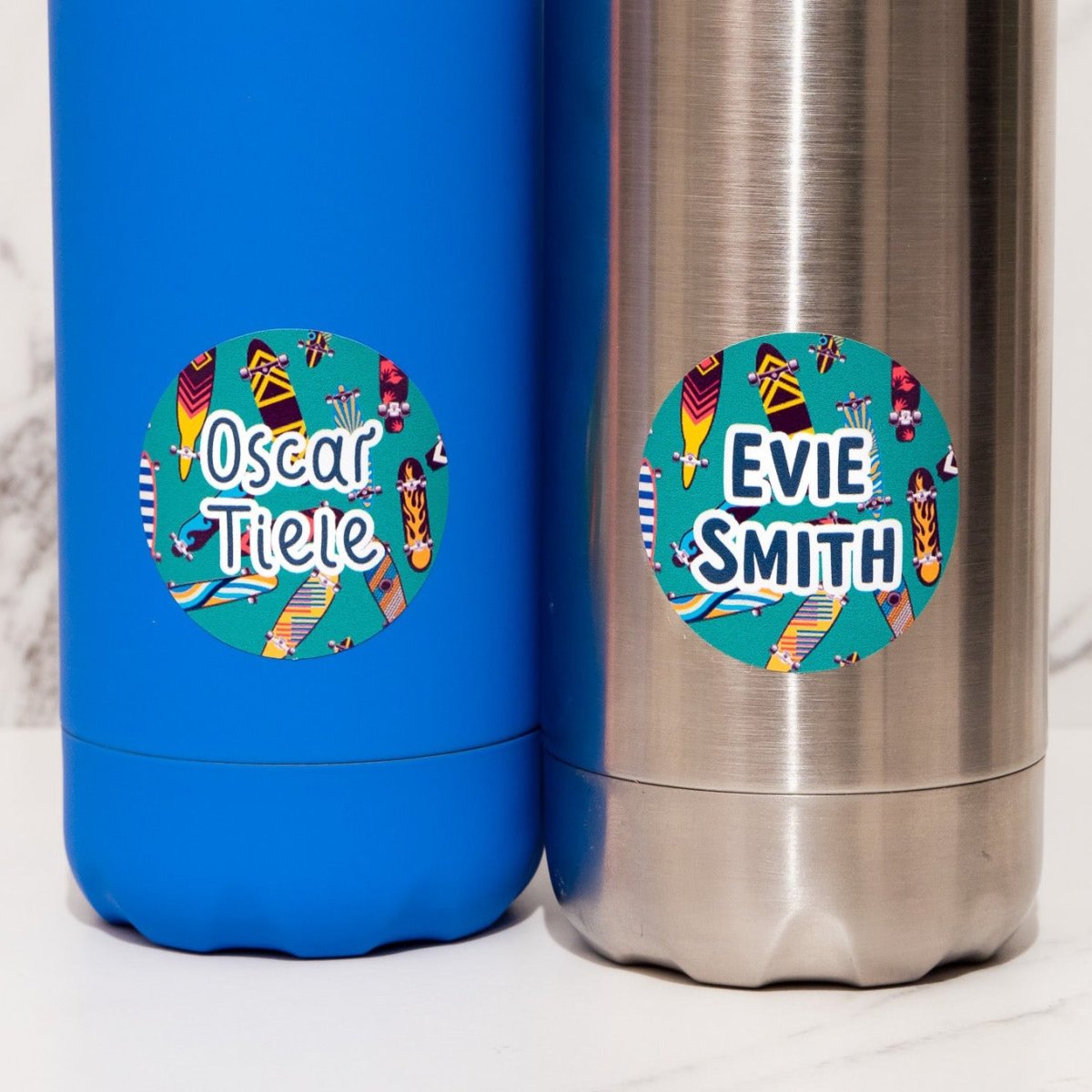 Personalised Name Labels for Kids - Large Round PATTERN | Arlo & Co