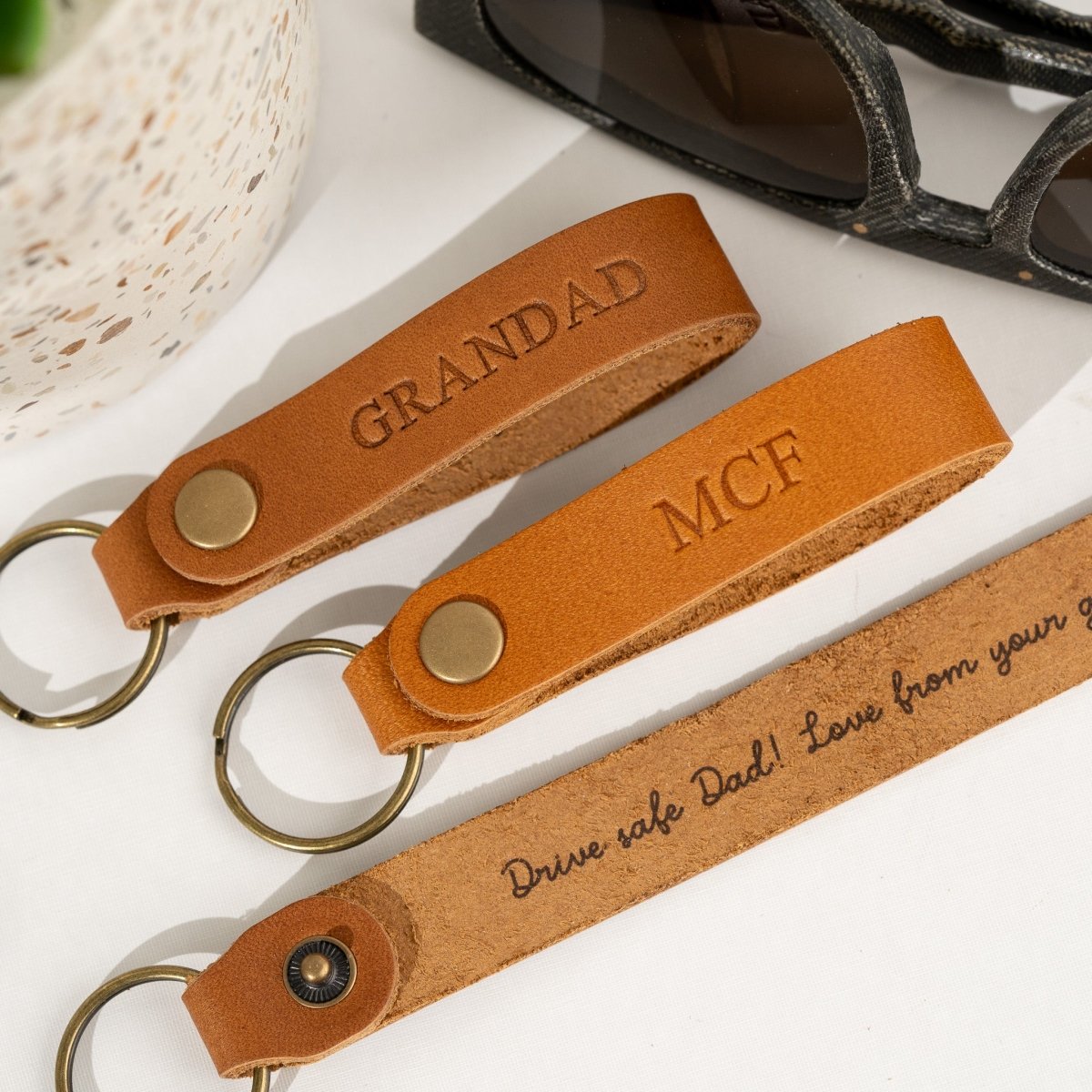 Personalised Leather Keytag For Him | Arlo & Co