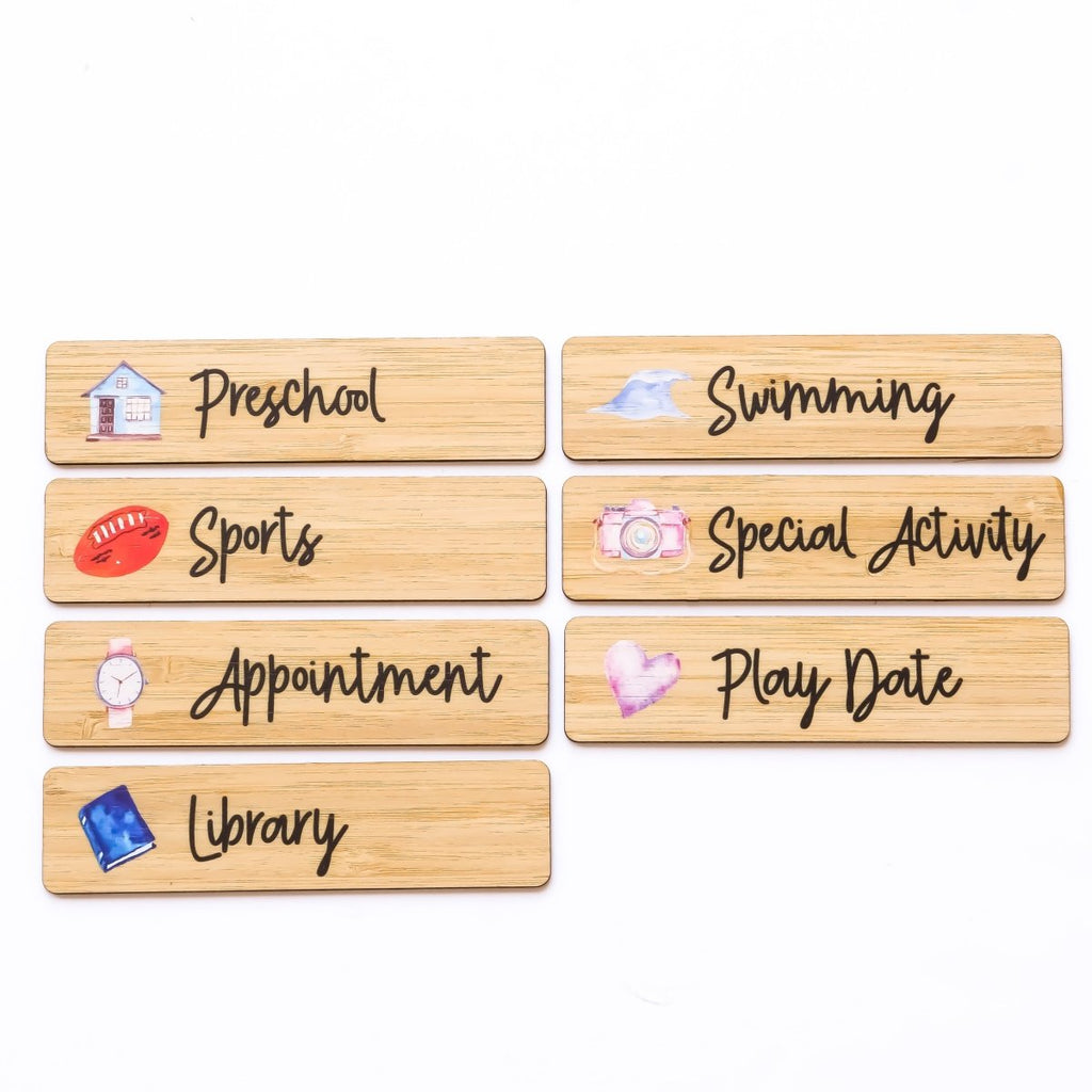 Custom Weekly Activities Magnet Set - Bamboo – Arlo & Co